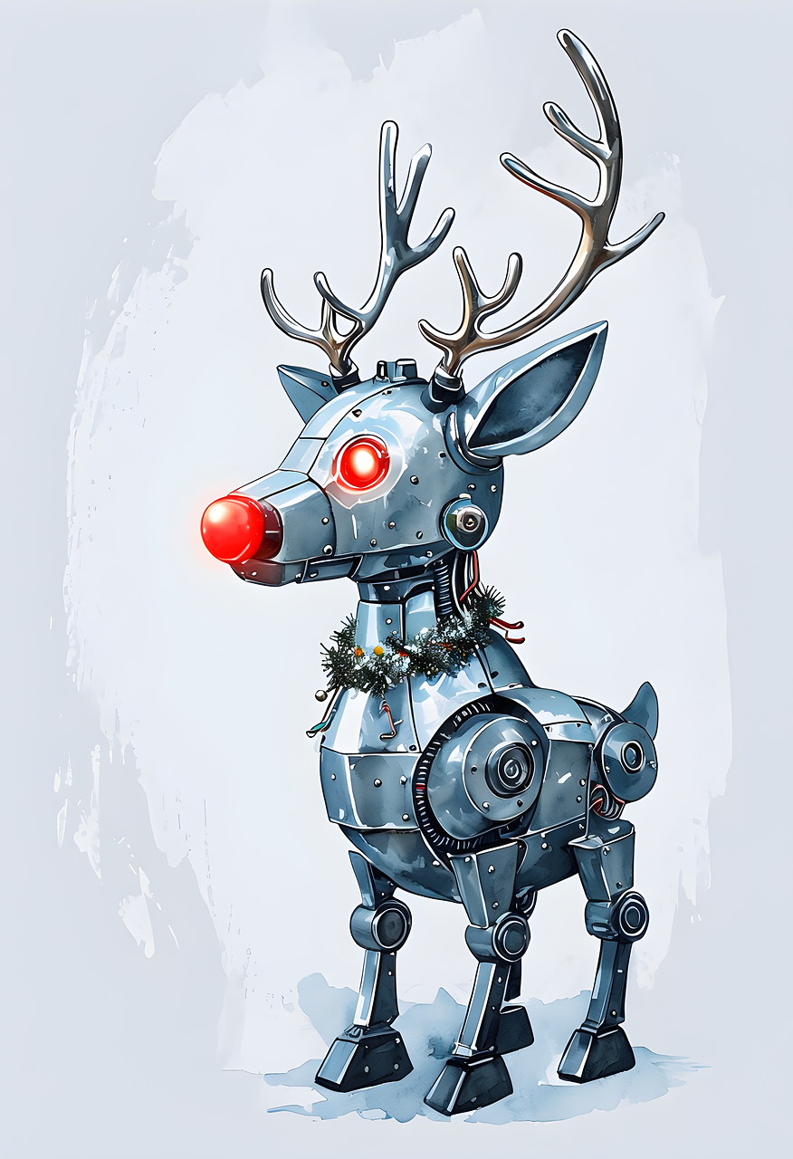Download Ai Generated, Reindeer, Robot. Royalty-Free Stock Illustration ...