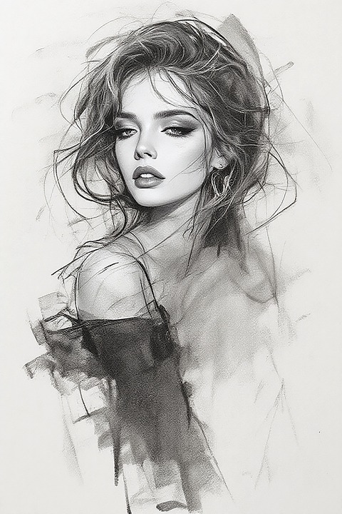 Download Woman, Portrait, Drawing. Royalty-Free Stock Illustration ...