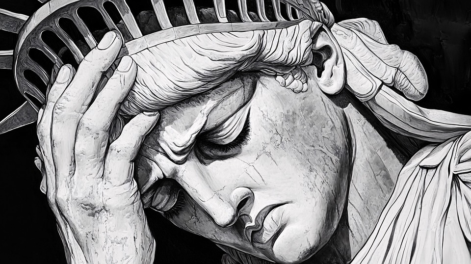 Download Statue Of Liberty, Crying, Surreal. Royalty-Free Stock ...