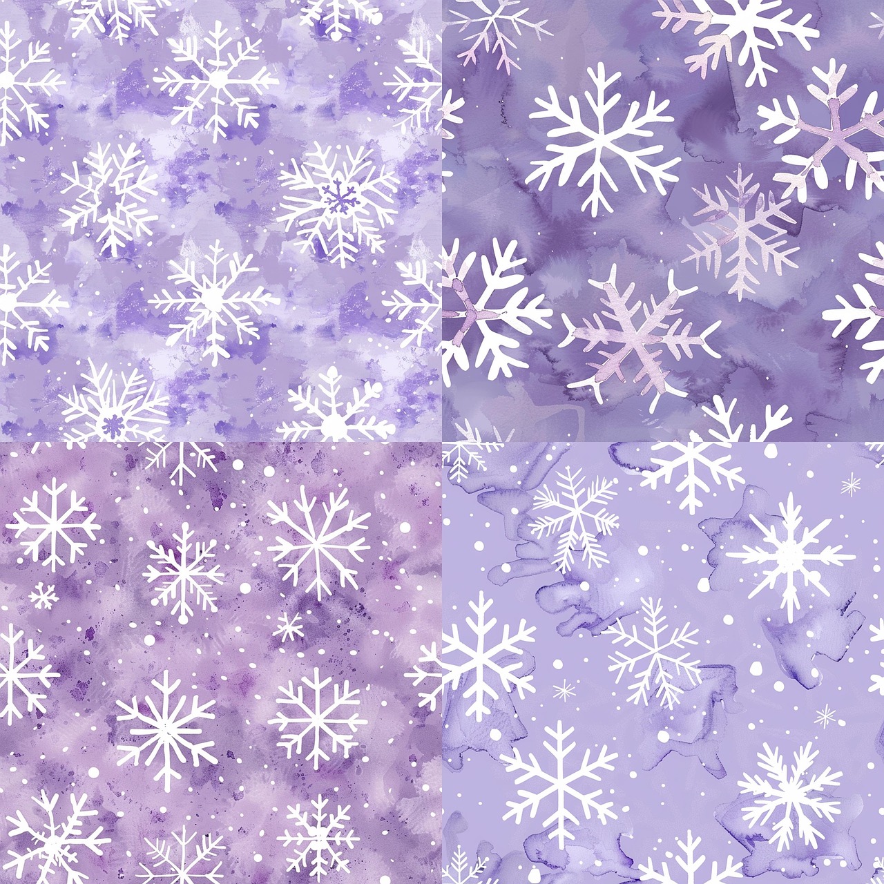 Download Watercolor, Snowflakes, Seamless Pattern. Royalty-Free Stock ...