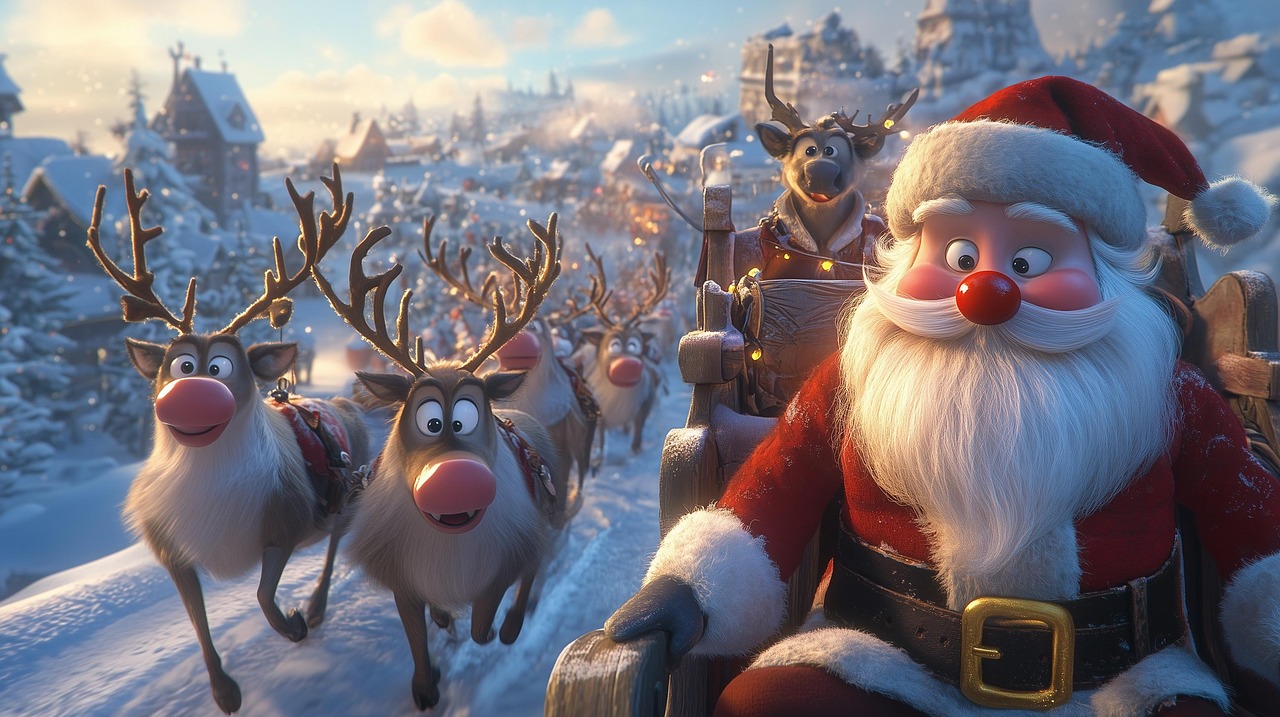 Download Santa Claus, Sled, Forest. Royalty-Free Stock Illustration ...