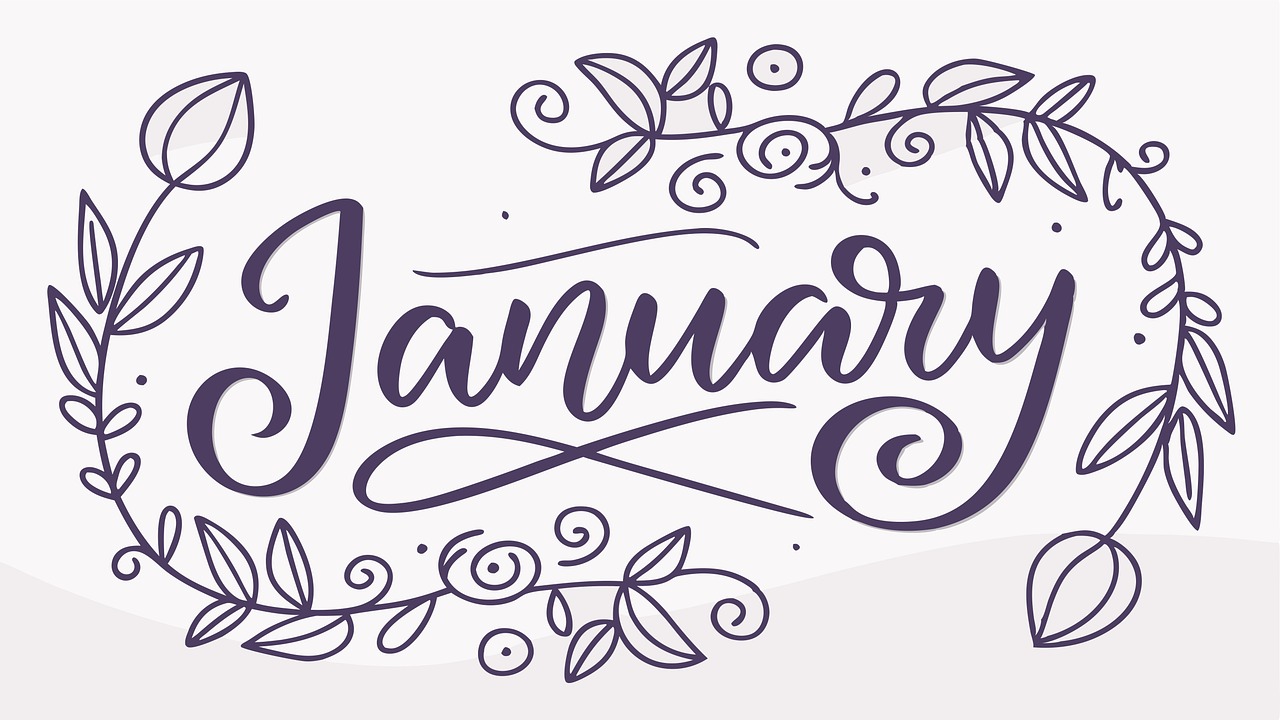 Download January Lettering, Winter Typography, January Calligraphy ...