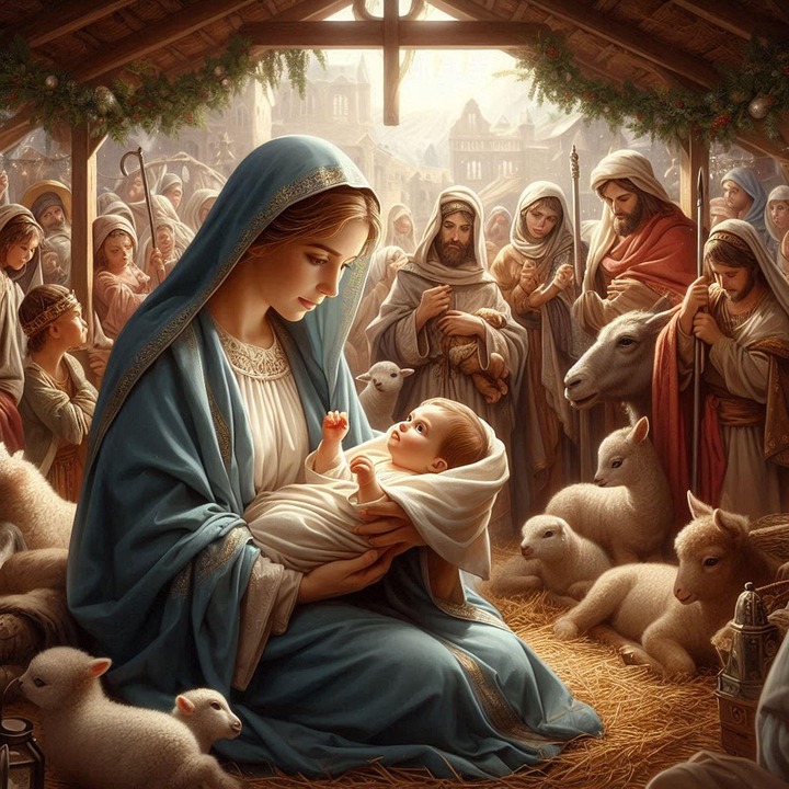 Download Mary, Jesus, Nativity. Royalty-Free Stock Illustration Image ...