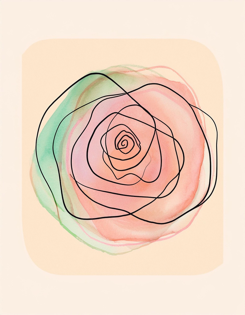 Download Rose, Modern, Wall Art. Royalty-Free Stock Illustration Image ...