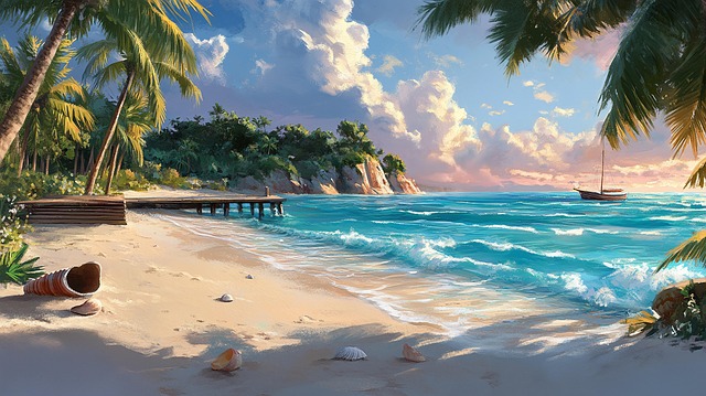 Download Beach Ocean Tropics Royalty Free Stock Illustration Image