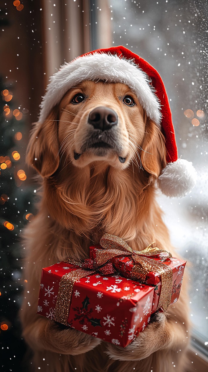 Download Golden Retriever, Christmas, Dog. Royalty-Free Stock ...
