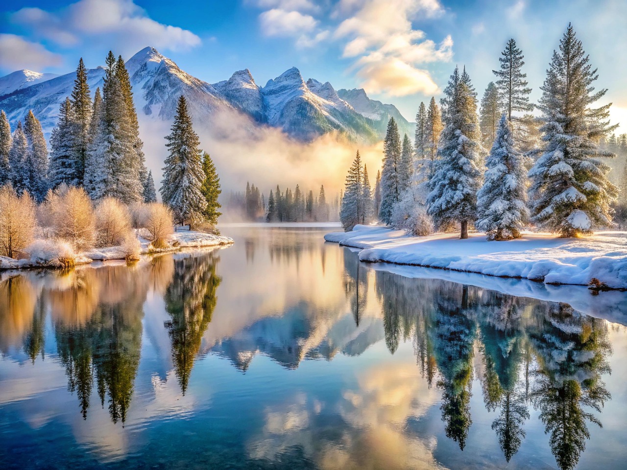 Download River Winter Nature Royalty Free Stock Illustration Image Pixabay
