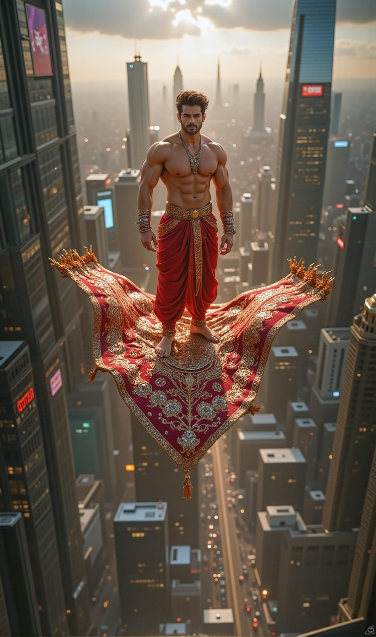 Download Man, Flying, Carpet. Royalty-Free Stock Illustration Image ...