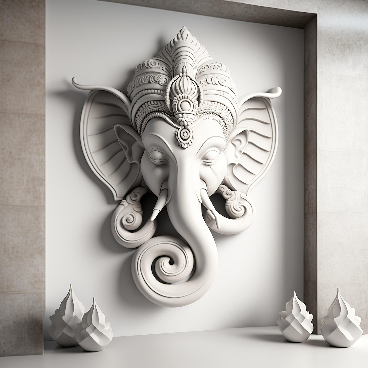 Download Happy Ganesh Chaturthi, Mural Art, Lord Ganesha. Royalty-Free ...