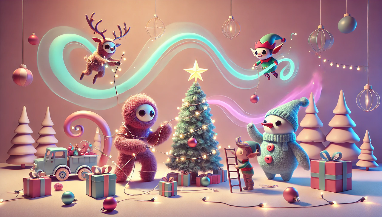 Download Christmas Scene, Holiday Magic, Decorating. Royalty-Free Stock ...