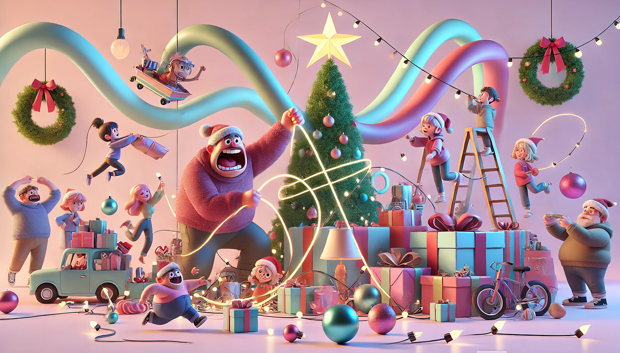 Download Christmas Decorating Chaos, Holiday Humor, Funny Christmas ...