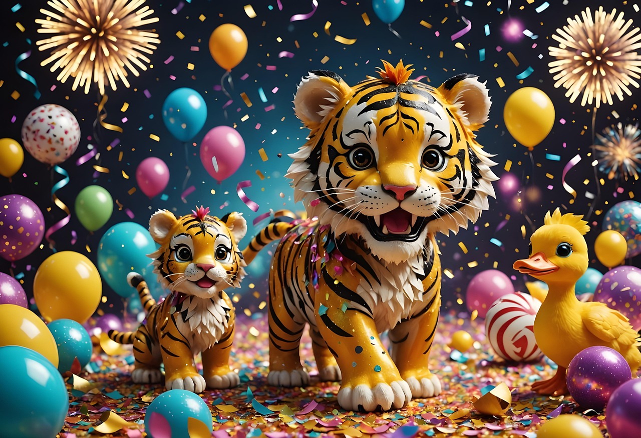 Download Tiger, Duck, Carnival. Royalty-Free Stock Illustration Image ...