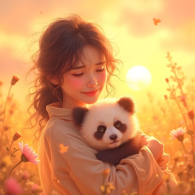 Download Woman, Panda, Beautiful. Royalty-Free Stock Illustration Image ...
