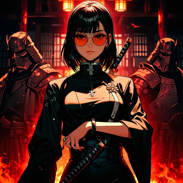 Download Women, Anime Style, Mafia. Royalty-Free Stock Illustration ...