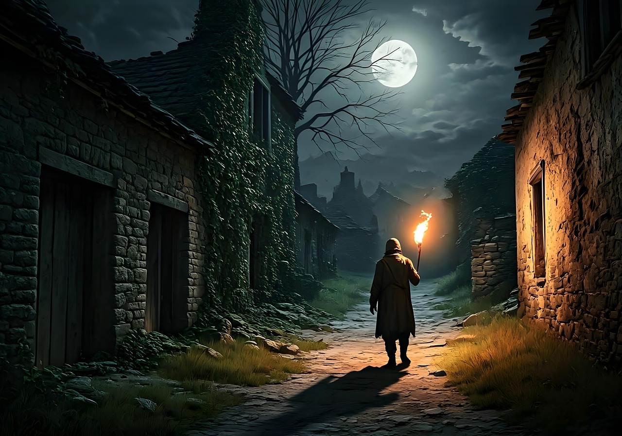 Download Street, Torch, Village. Royalty-Free Stock Illustration Image ...