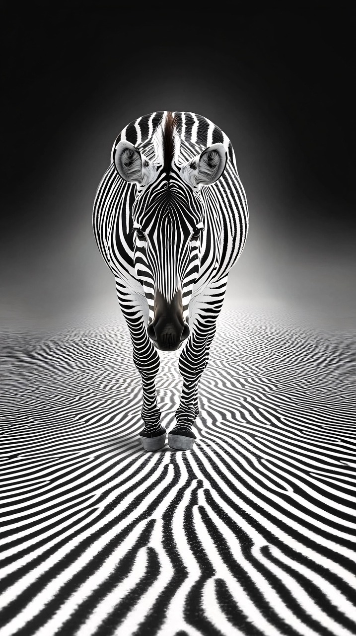 Download Zebra, Optical Illusion, Black And White. Royalty-Free Stock ...
