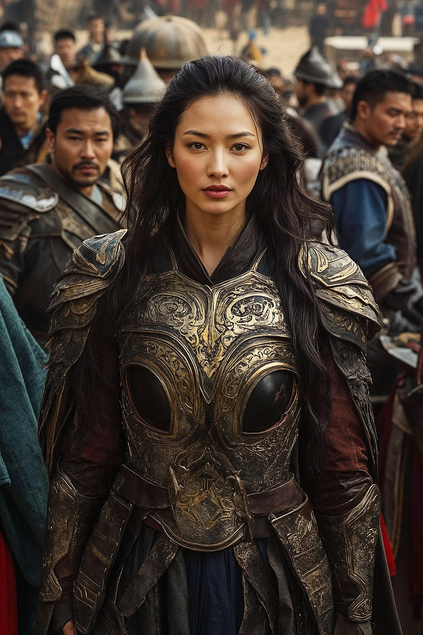 Download Asian Female General, Mongolian, Battle Armor. Royalty-Free ...