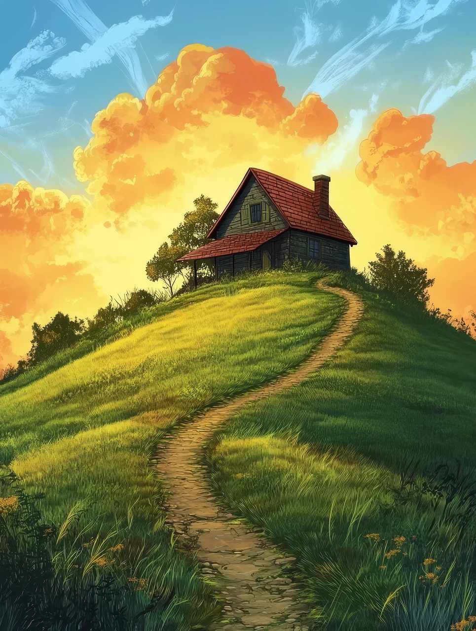 Download Ai Generated, Nature, House. Royalty-Free Stock Illustration ...