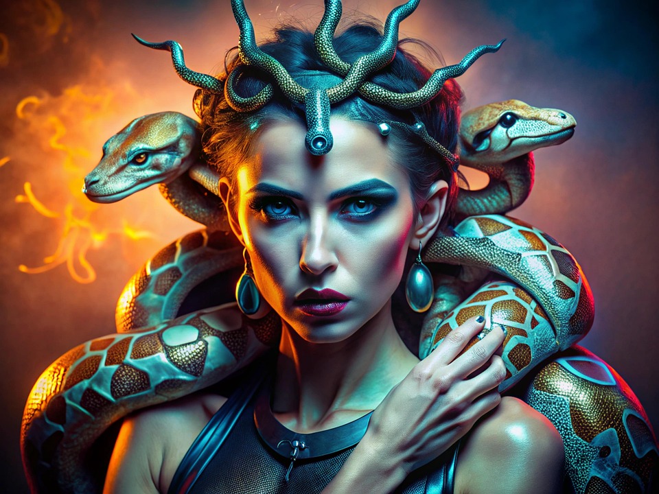 Download Woman, Snake, Reptile. Royalty-Free Stock Illustration Image ...