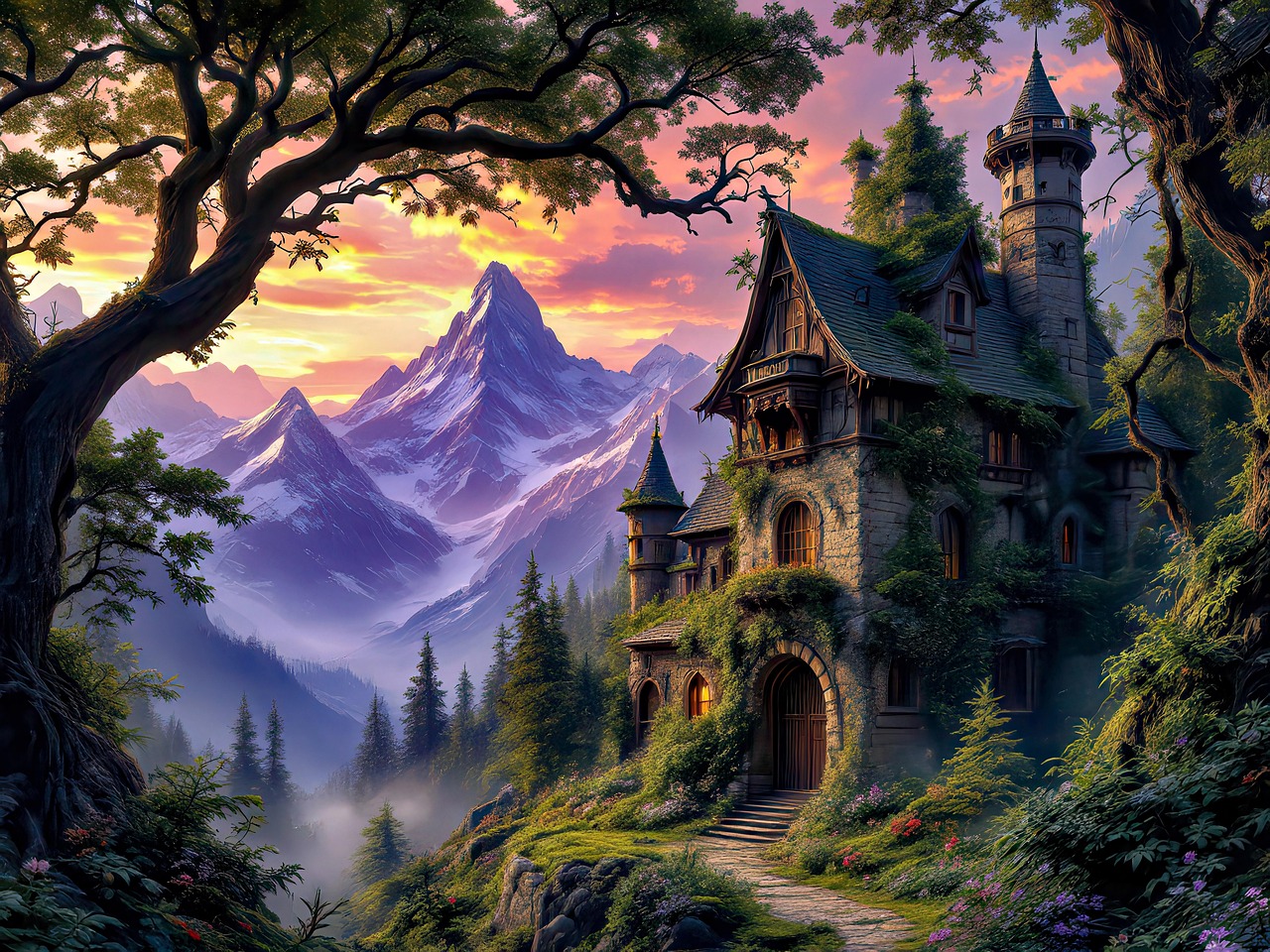 Download Ai Generated, Castle, Landscape. Royalty-Free Stock ...