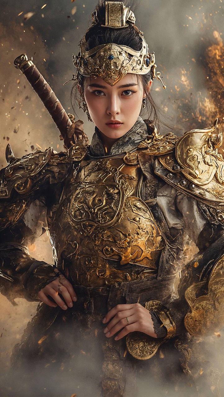 Download Warrior, Woman, Chinese. Royalty-Free Stock Illustration Image ...