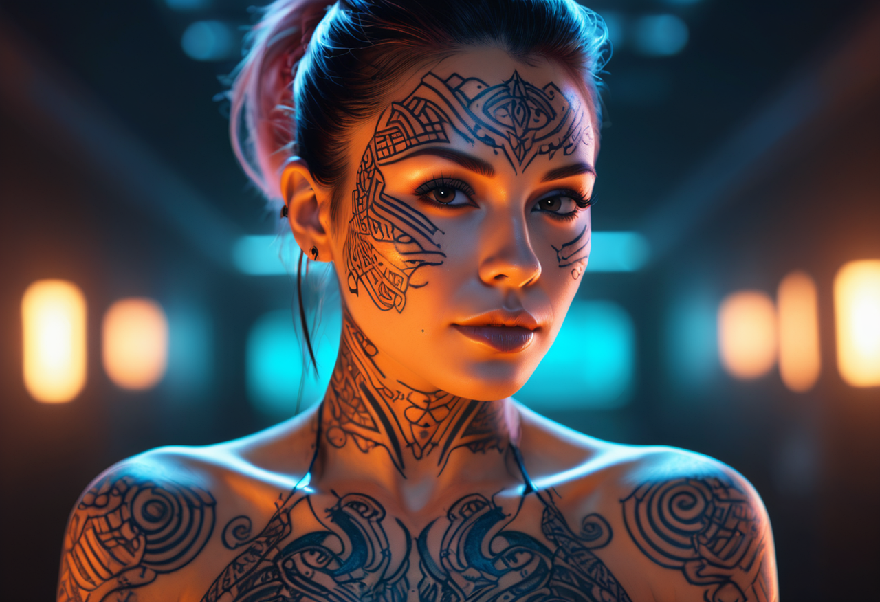 Download Portrait, Tatoo, Fantasy. Royalty-Free Stock Illustration ...