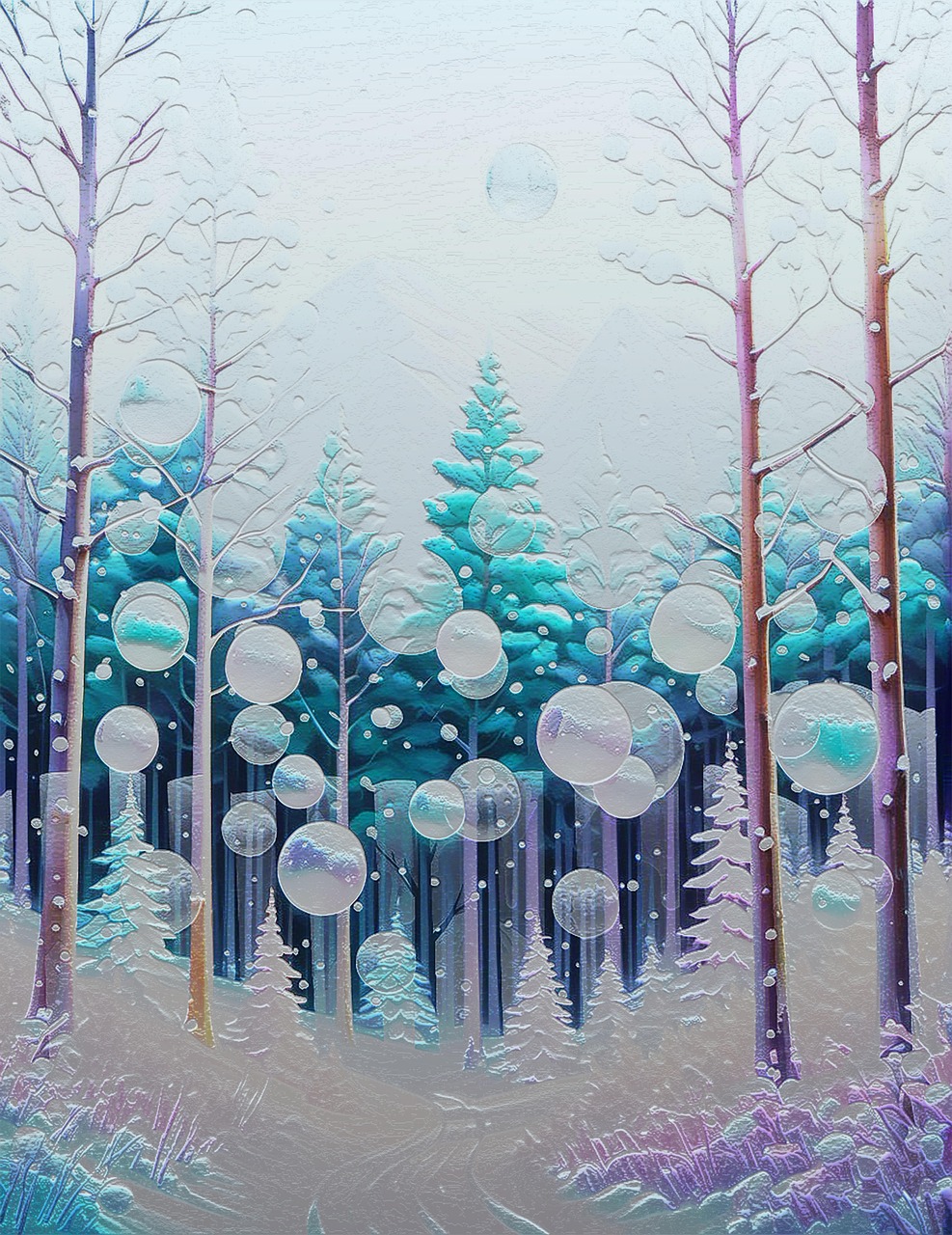 Download Falling Snowballs, Silence, Forest. Royalty-Free Stock ...