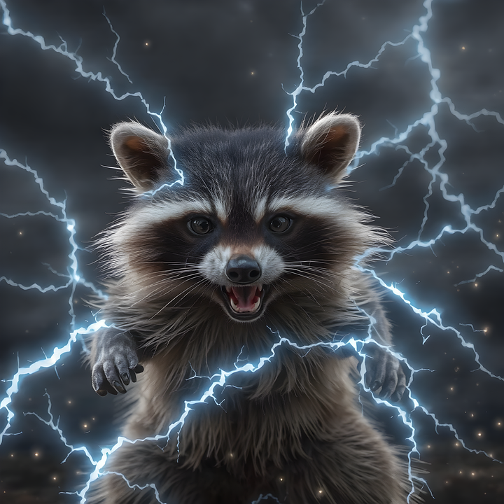 Download Raccoon, Animal, Lightning. Royalty-Free Stock Illustration ...
