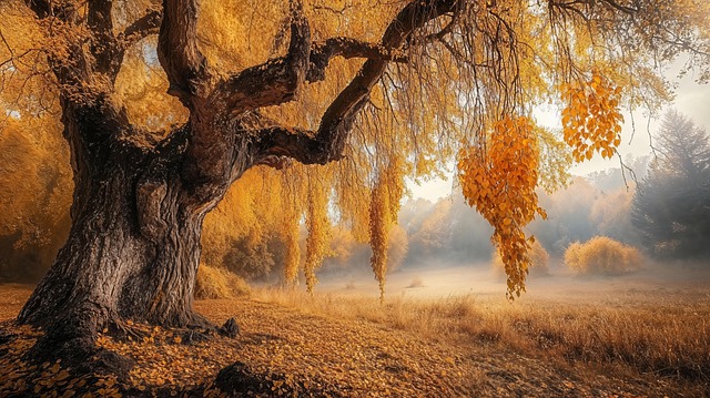 Download Autumn, Old Tree, Fallen Leaves. Royalty-Free Stock ...