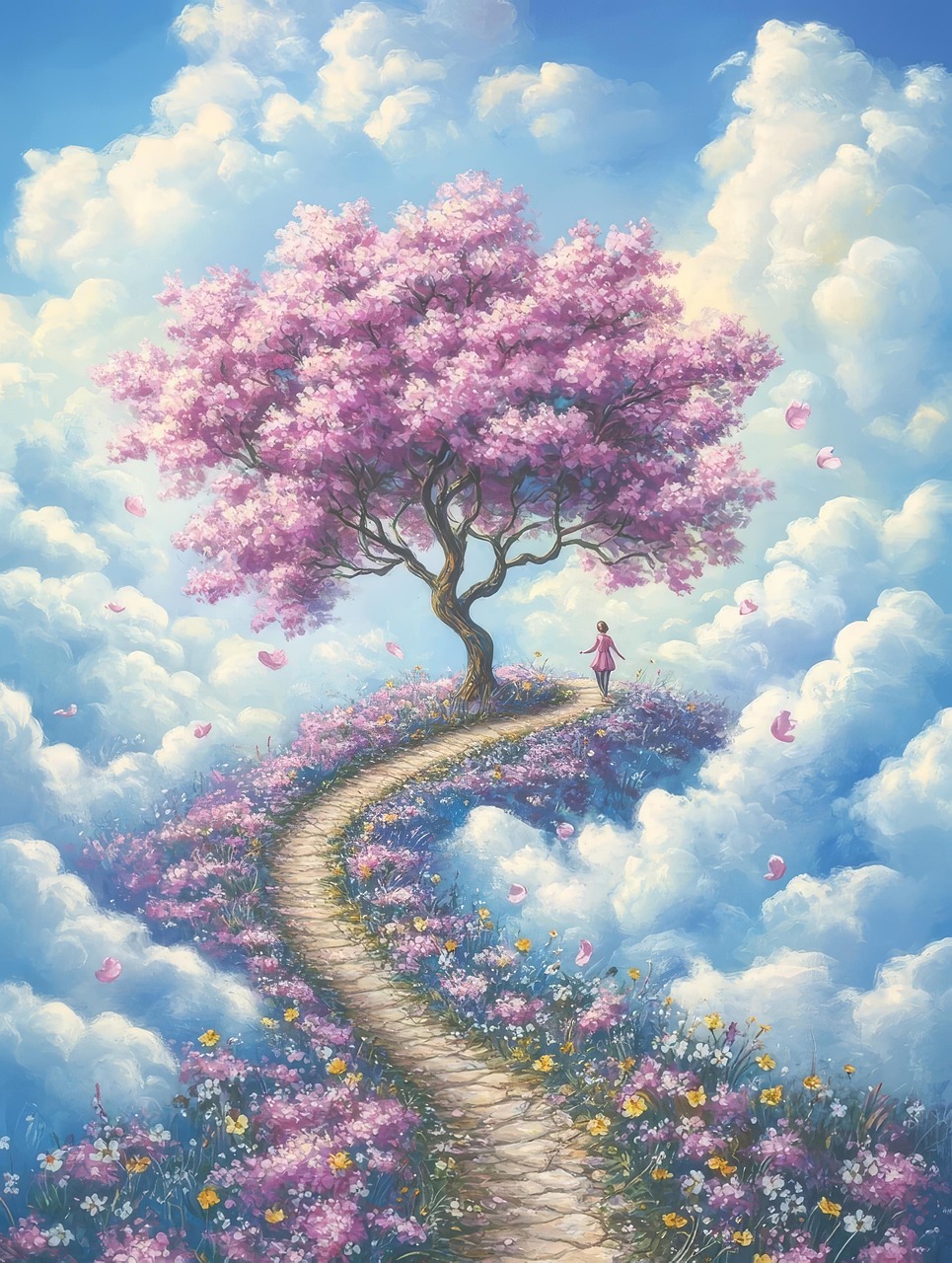 Download Pink Flowers, Path, Bloom. Royalty-Free Stock Illustration ...