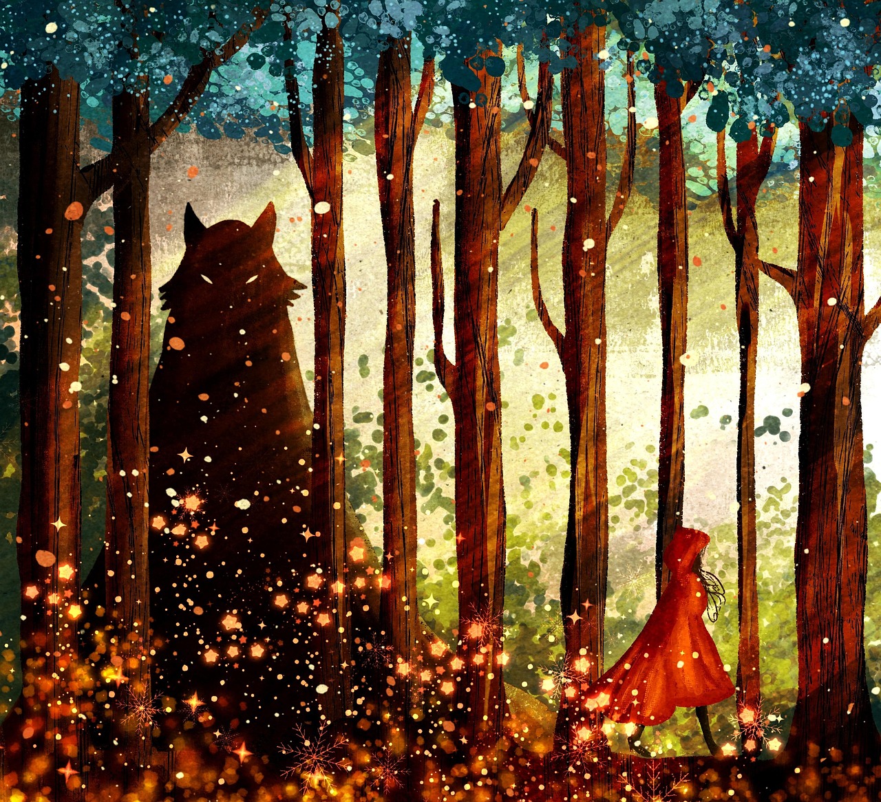 Big Bad Wolf Little Red Riding Hood Drawing