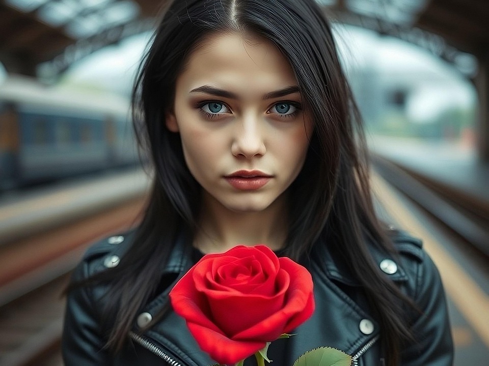 Rock Mädchen Rote Rose - Kostenloses Foto auf Pixabay