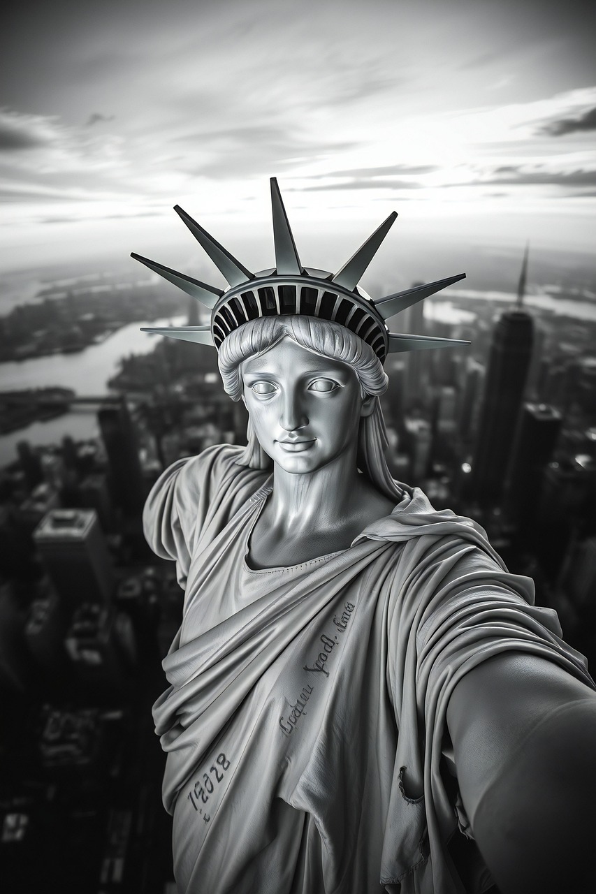 Download Ai Generated, Statue Of Liberty, Selfie. Royalty-Free Stock ...