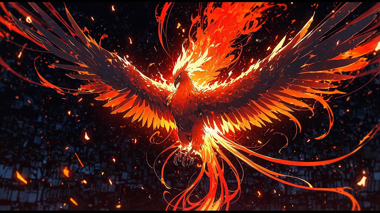 Download Fire, Bird, Wallpaper. Royalty-Free Stock Illustration Image ...