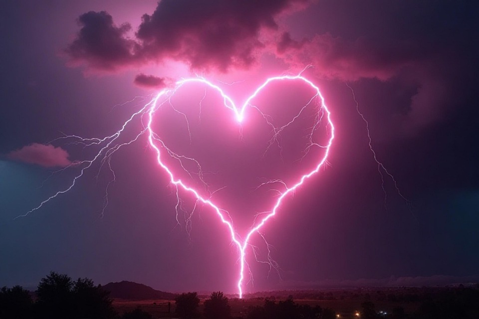 Download Ai Generated, Heart, Lightning. Royalty-Free Stock ...