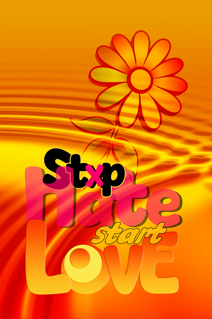 Download Stop Hate Start Love Daisy Royalty Free Stock Illustration