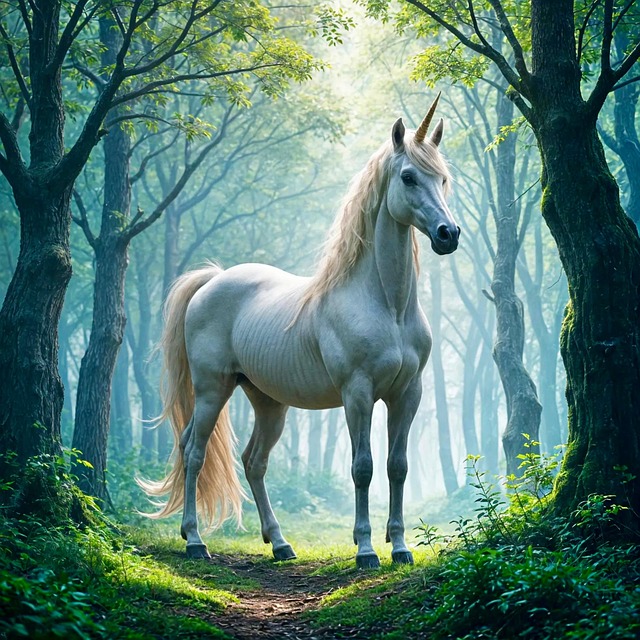 Download Unicorn, Pathway, Forest. Royalty-Free Stock Illustration ...