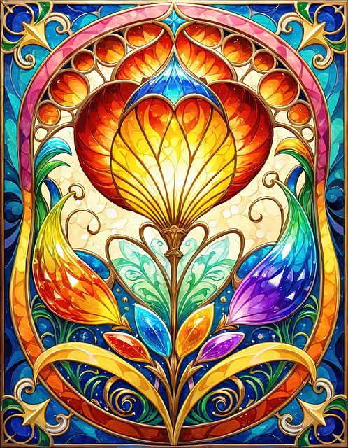 Download Stained Glass Art, Colorful Design, Fantasy Artwork. Royalty ...