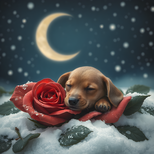 Download Dog, Sleeping, Snow. Royalty-Free Stock Illustration Image ...