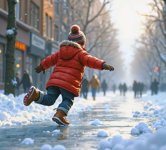 Download Child, Black Ice, Balance. Royalty-Free Stock Illustration ...