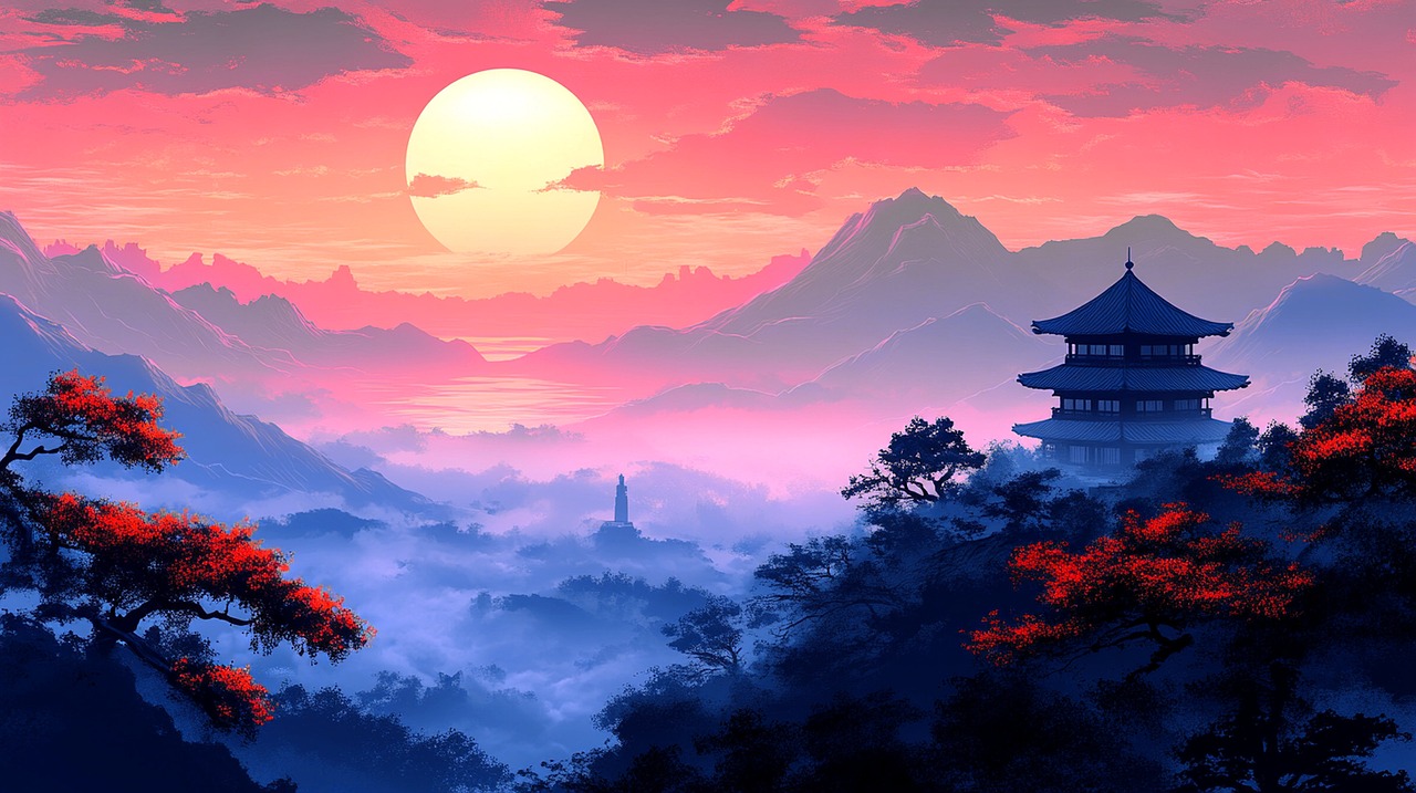 Download Sunset, Nature, Landscape. Royalty-Free Stock Illustration ...