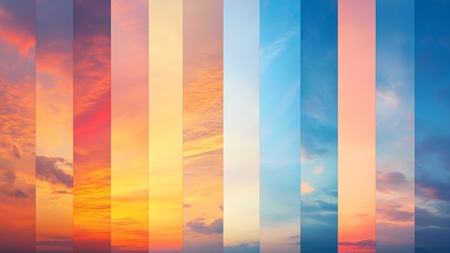 Download Sunset, Realistic Photography, Vertical Stripes. Royalty-Free ...