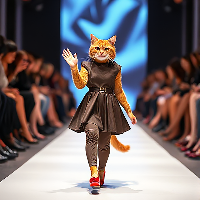 Download Ginger, Cat, Fashion. Royalty-Free Stock Illustration Image ...