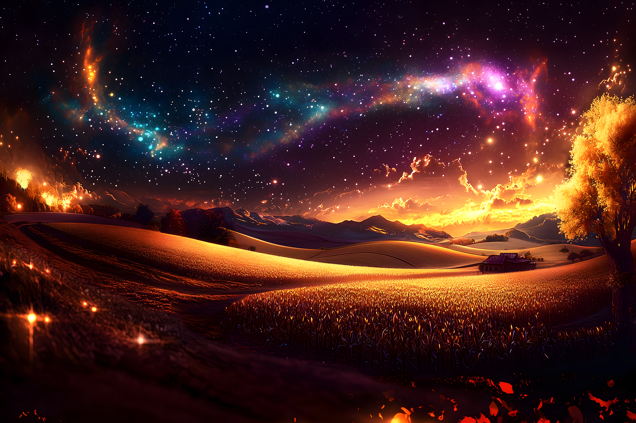 Download Ai Generated, Night, Landscape. Royalty-Free Stock ...