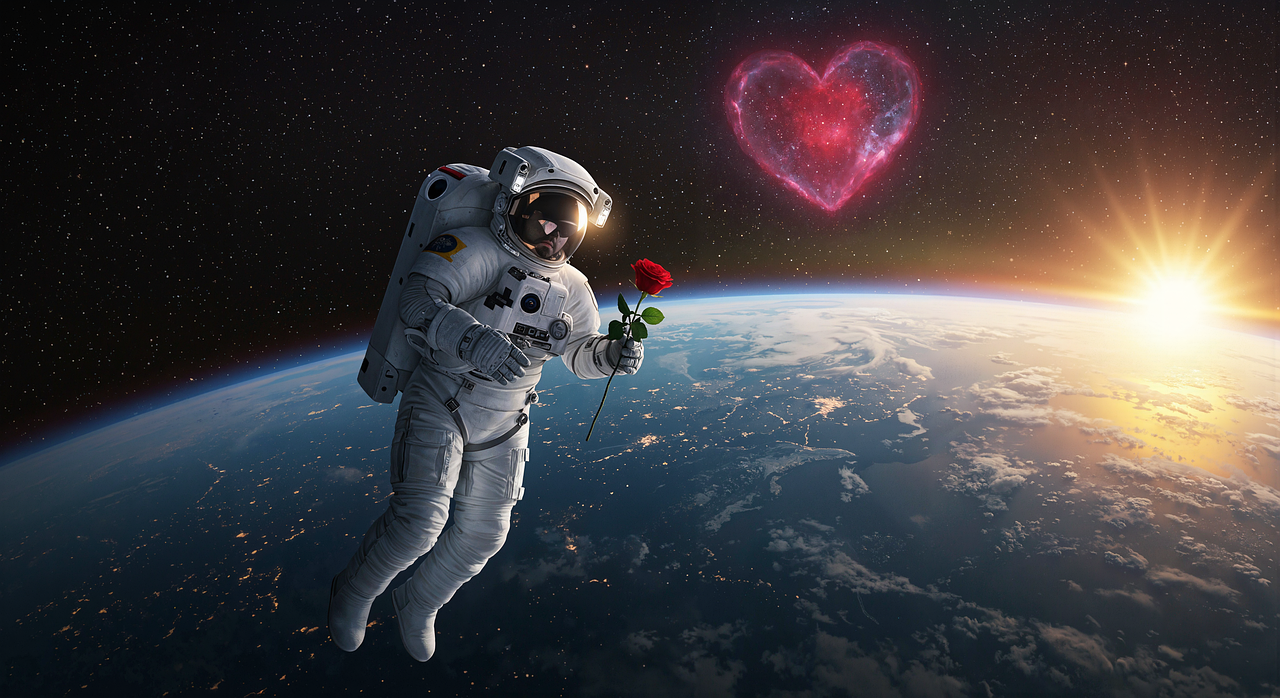 Download Astronaut, Space, Romantic. Royalty-Free Stock Illustration ...