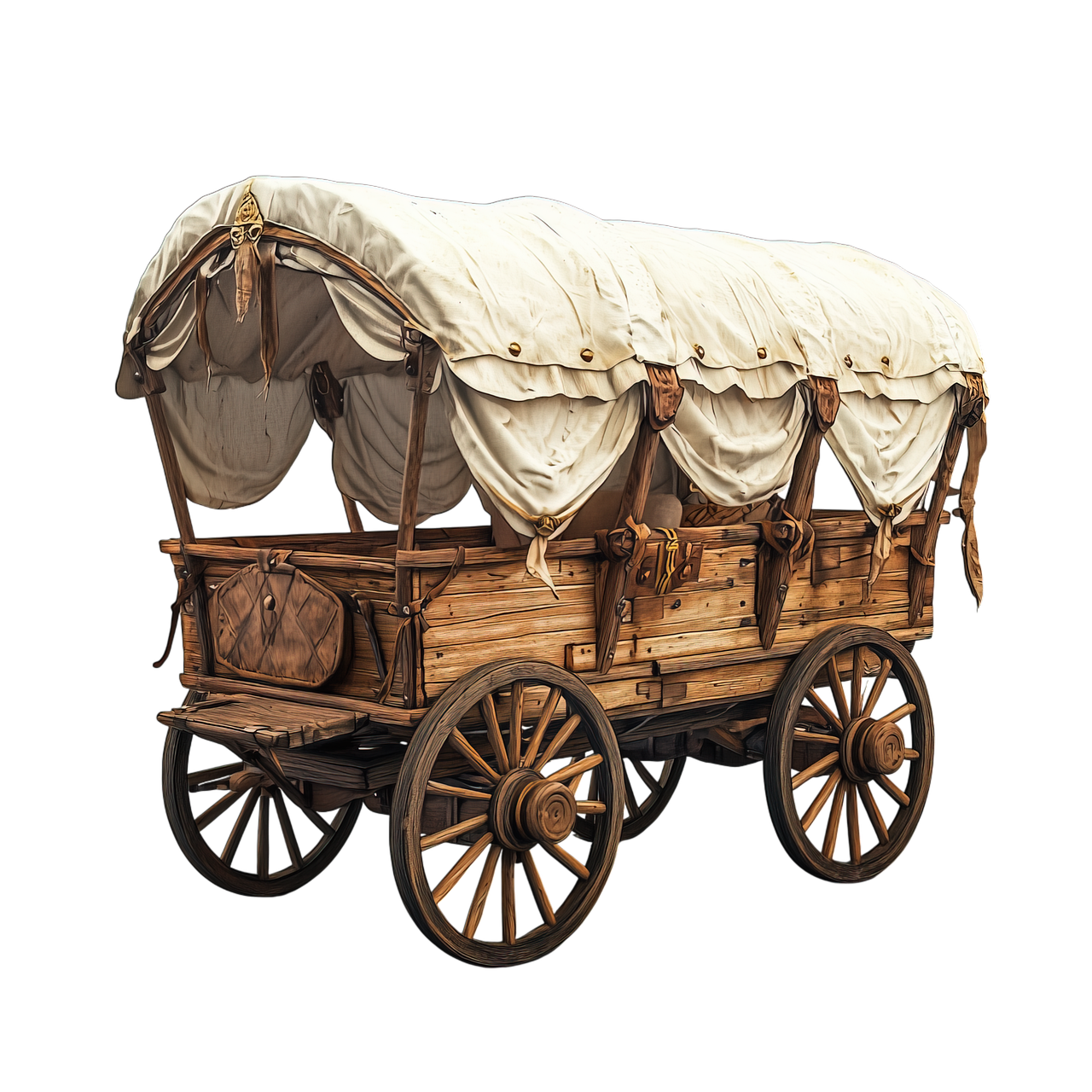 Download Wooden Wagon, Vintage, Covered Wagon. Royalty-Free Stock ...