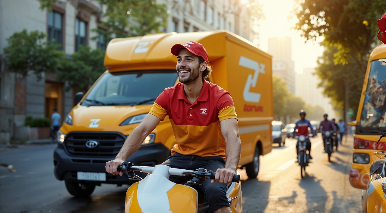 Download Delivery Rider, Courier Service, Urban Delivery. Royalty-Free ...