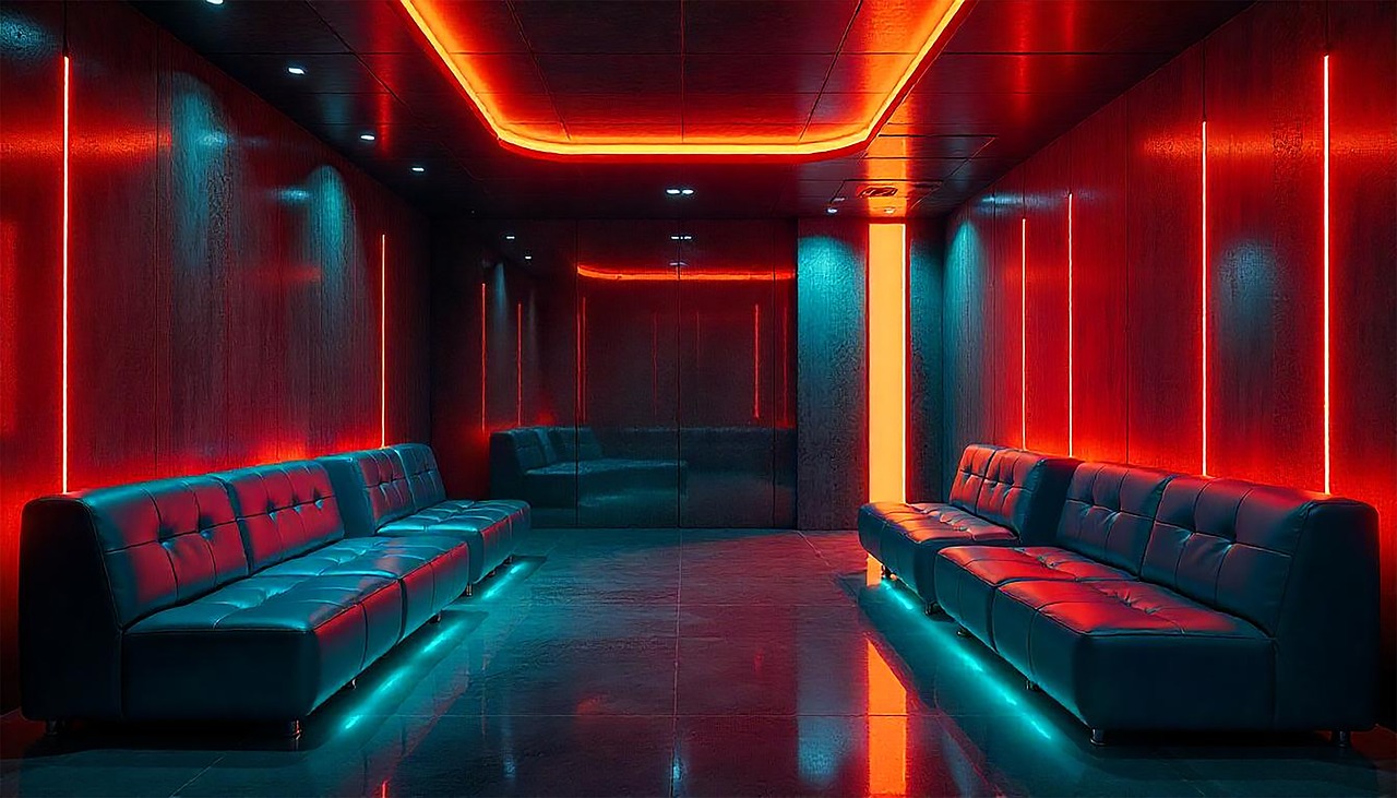 Salón Futurista Luces De Neón - Imagen gratis en Pixabay