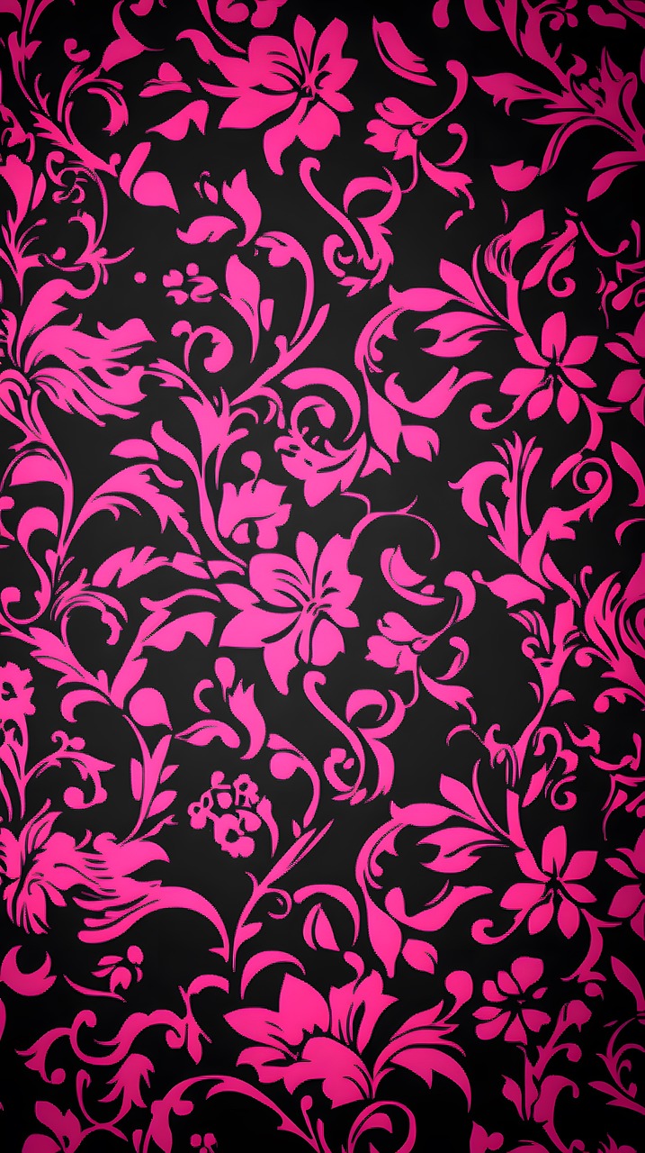 Download Hot Pink, Floral, Damask. Royalty-Free Stock Illustration ...
