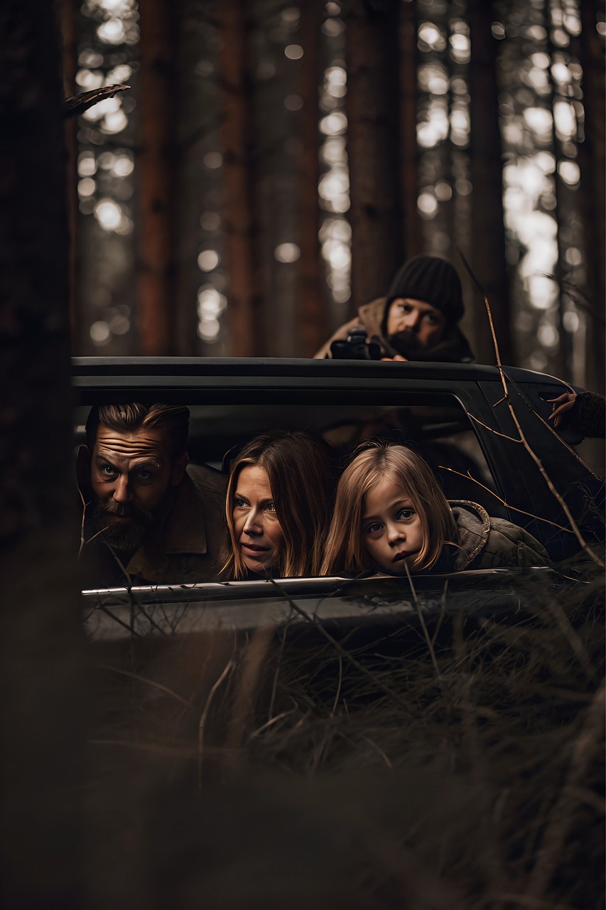 Download Family, Forest, Escaping Danger. Royalty-Free Stock ...